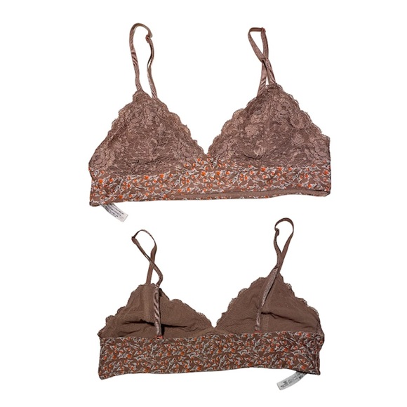 Free People | Intimates & Sleepwear | Free People Bralette Floral Tan ...